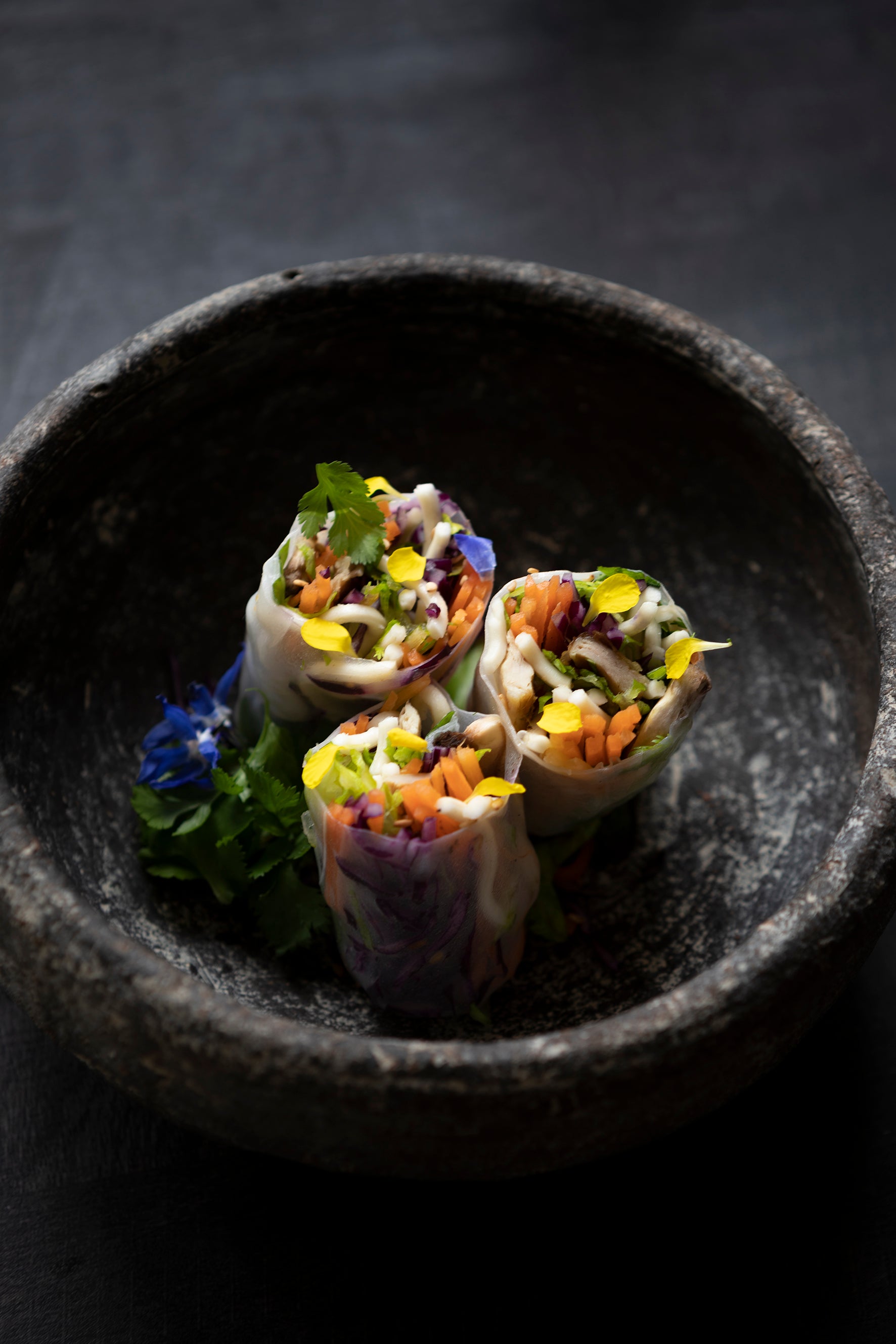 DES SPRING ROLLS HAUTS EN COULEUR | Château la Verrerie